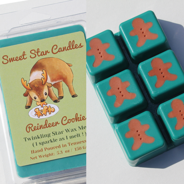Extra Large Soy Wax Melt Reindeer Cookies Scented | 5.3 oz ...